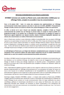 Press releases - planet-score