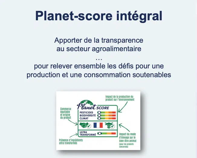 Méthodologie grand public « étiquette intégrale » - planet-score